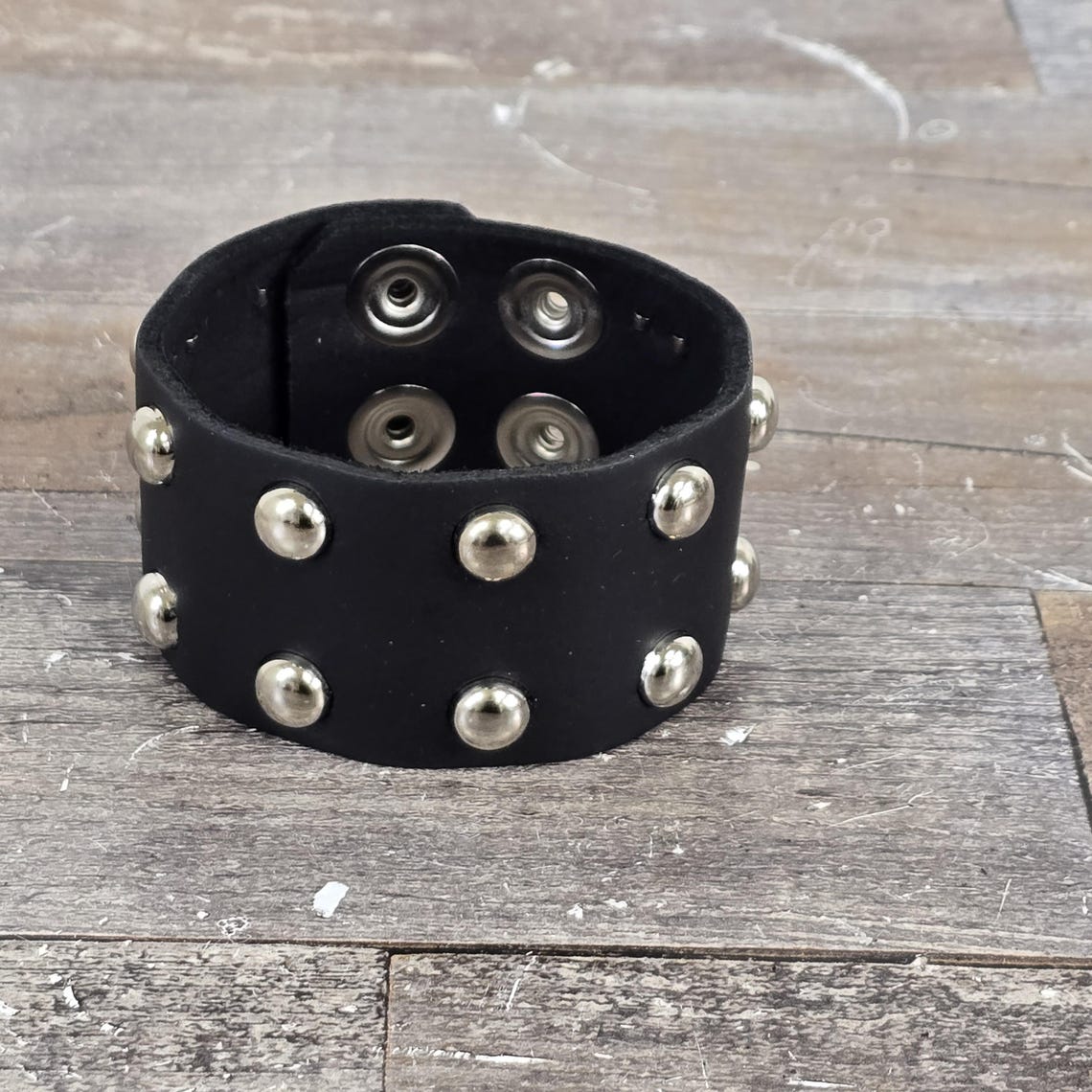 Studded Cuff Punk Rock Goth Snap off Bracelet - Etsy