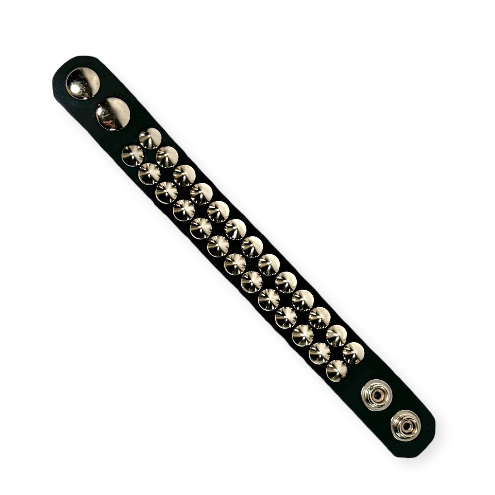 Two Row Small Conical Studded Cuff Buckle Punk Rock Goth Bracelet - Etsy