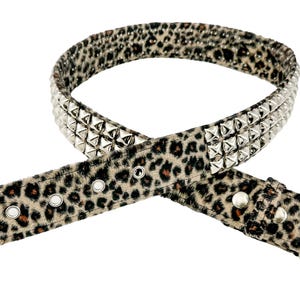 Handmade Leopard Print Pyramid Studded Belt: Punk Goth Style - Etsy