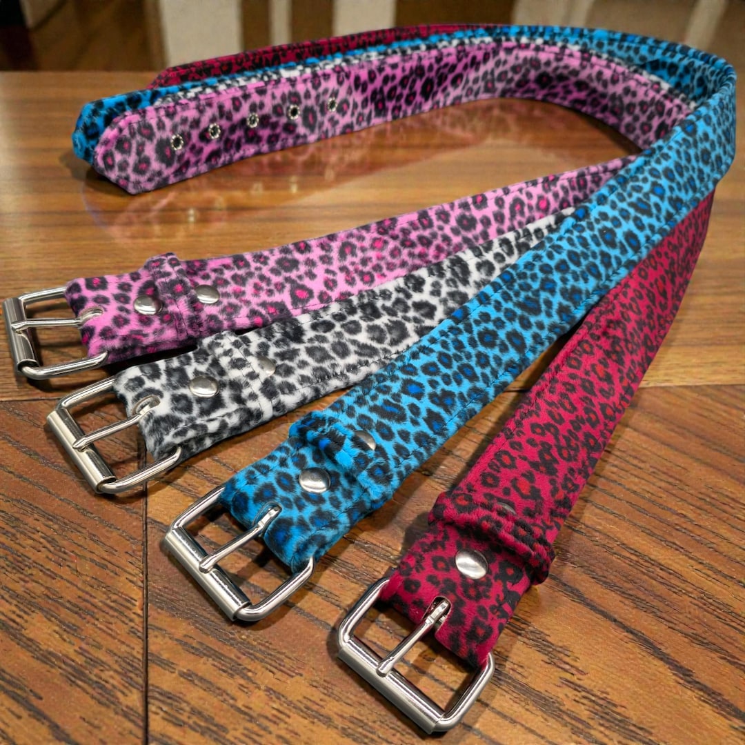 Brown Leopard Cheetah Grommet Eyelet Belt Punk Goth Rock Style ...