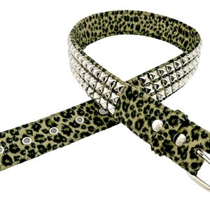 Handmade Leopard Print Pyramid Studded Belt: Punk Goth Style - Etsy