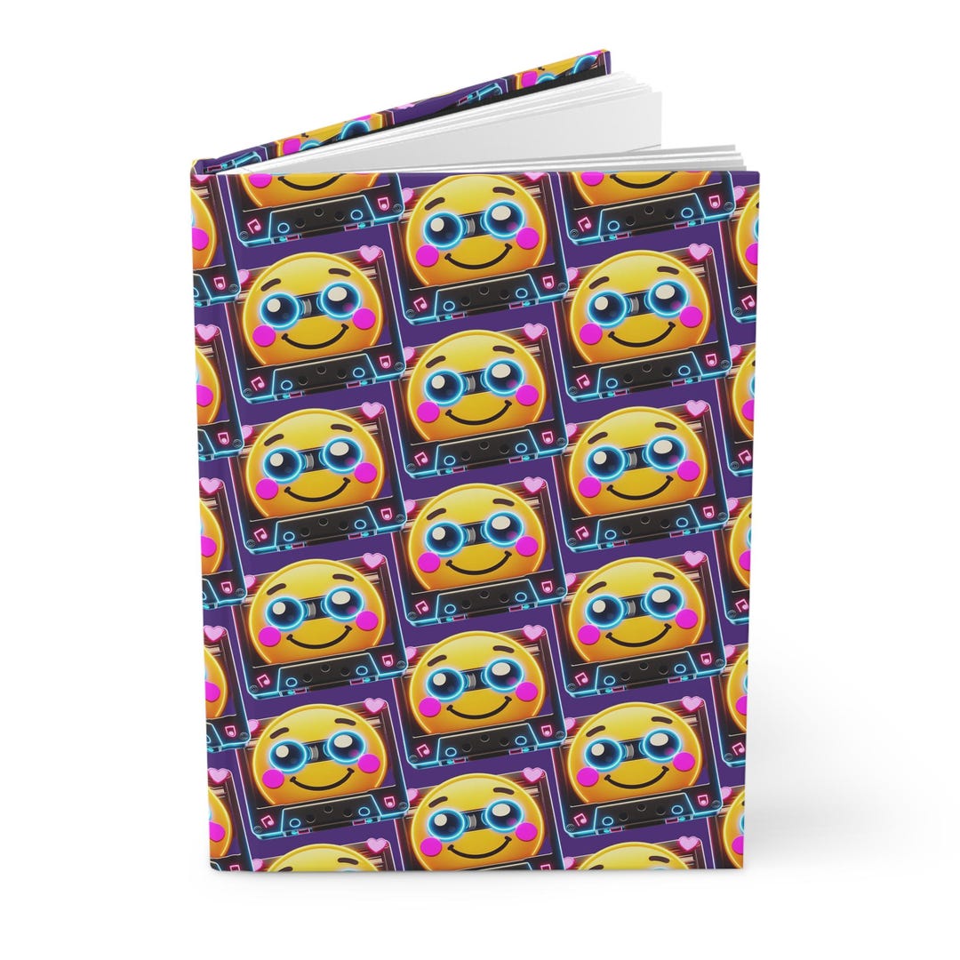 Smiley Face Cassette Hardcover Journal - Etsy