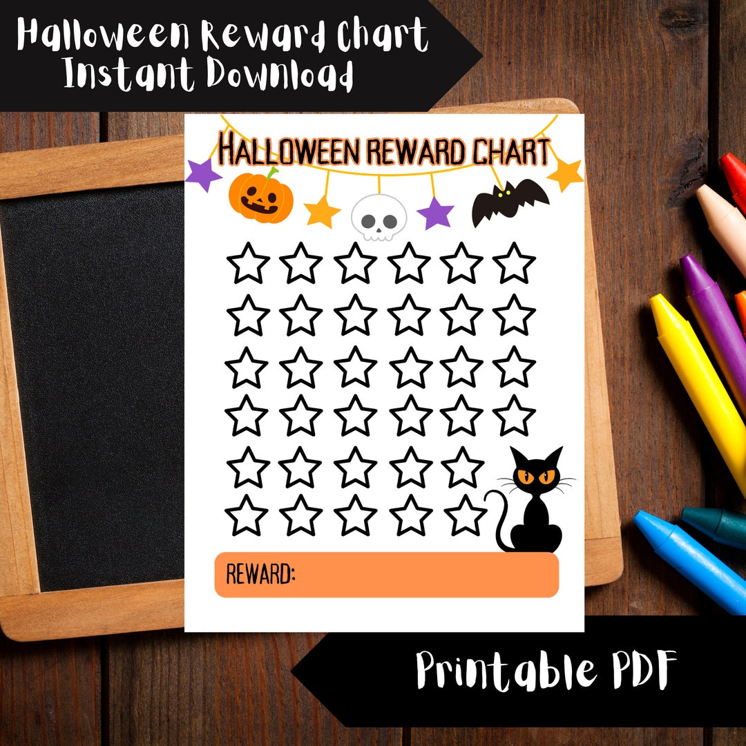 Halloween Reward Chart Instant Download Halloween Printable - Etsy