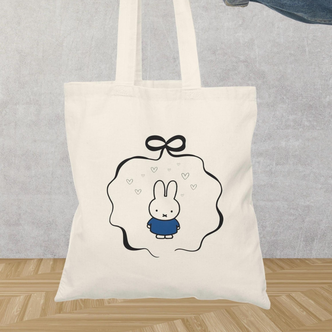 Cute Bow Miffy Tote Bag Miffy Tote Miffy Canvas Miffy Coquette Gift for Miffy Lover - Etsy