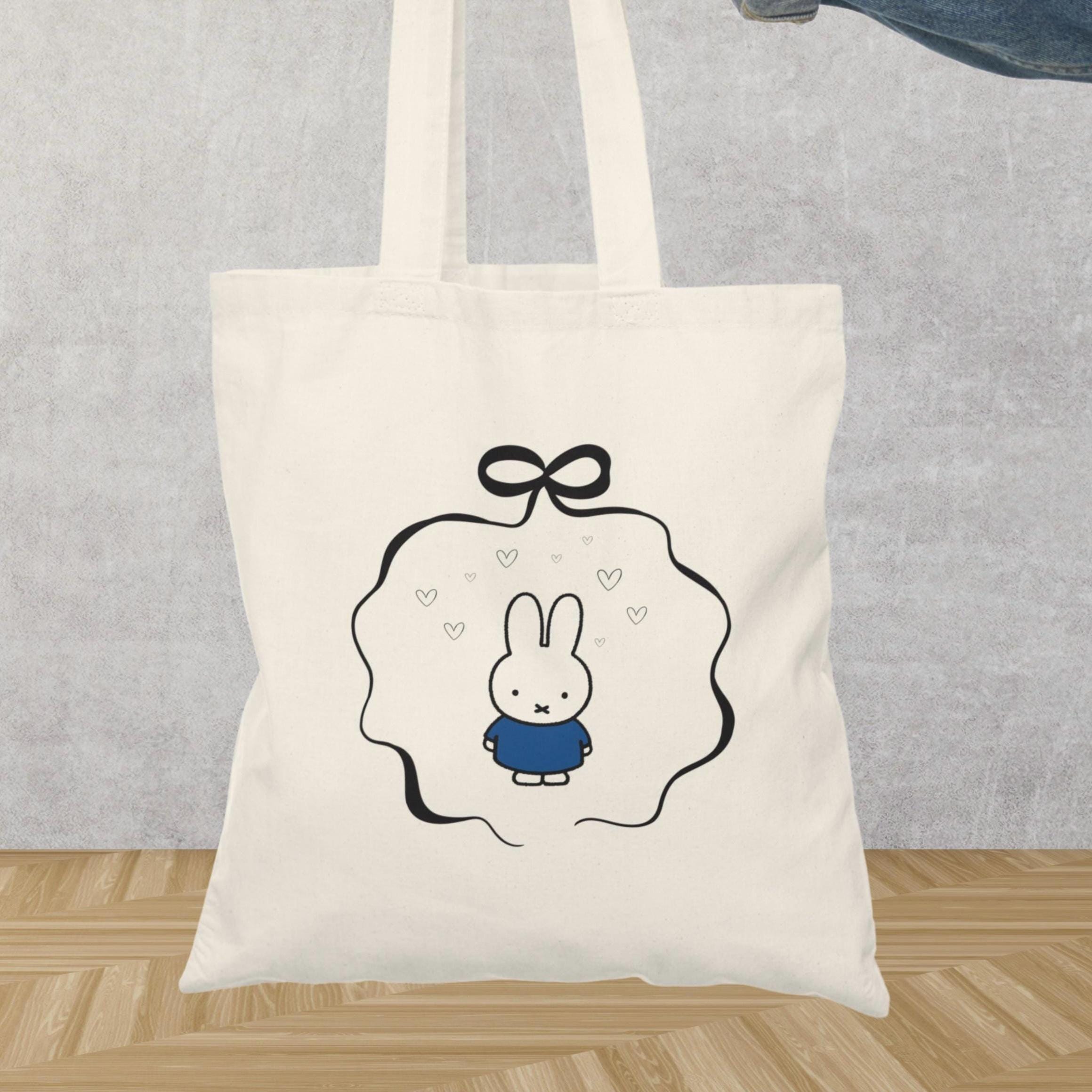 Cute Bow Miffy Tote Bag - Miffy Tote - Miffy Canvas - Miffy - Coquette ...