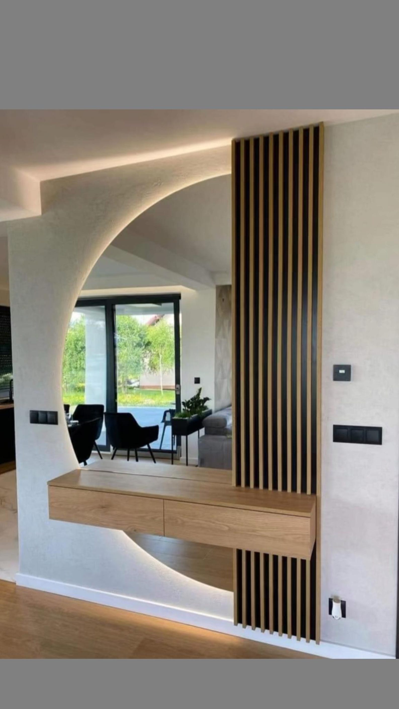 Wooden Slat Wall Panel , Wall Panel Set , Living Room Decor , Wooden ...