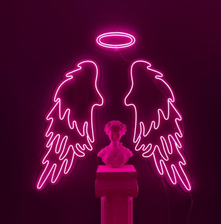 Custom Angel Wings Neon Sign,wings of Angels,custom Neon Bar Sign,neon ...
