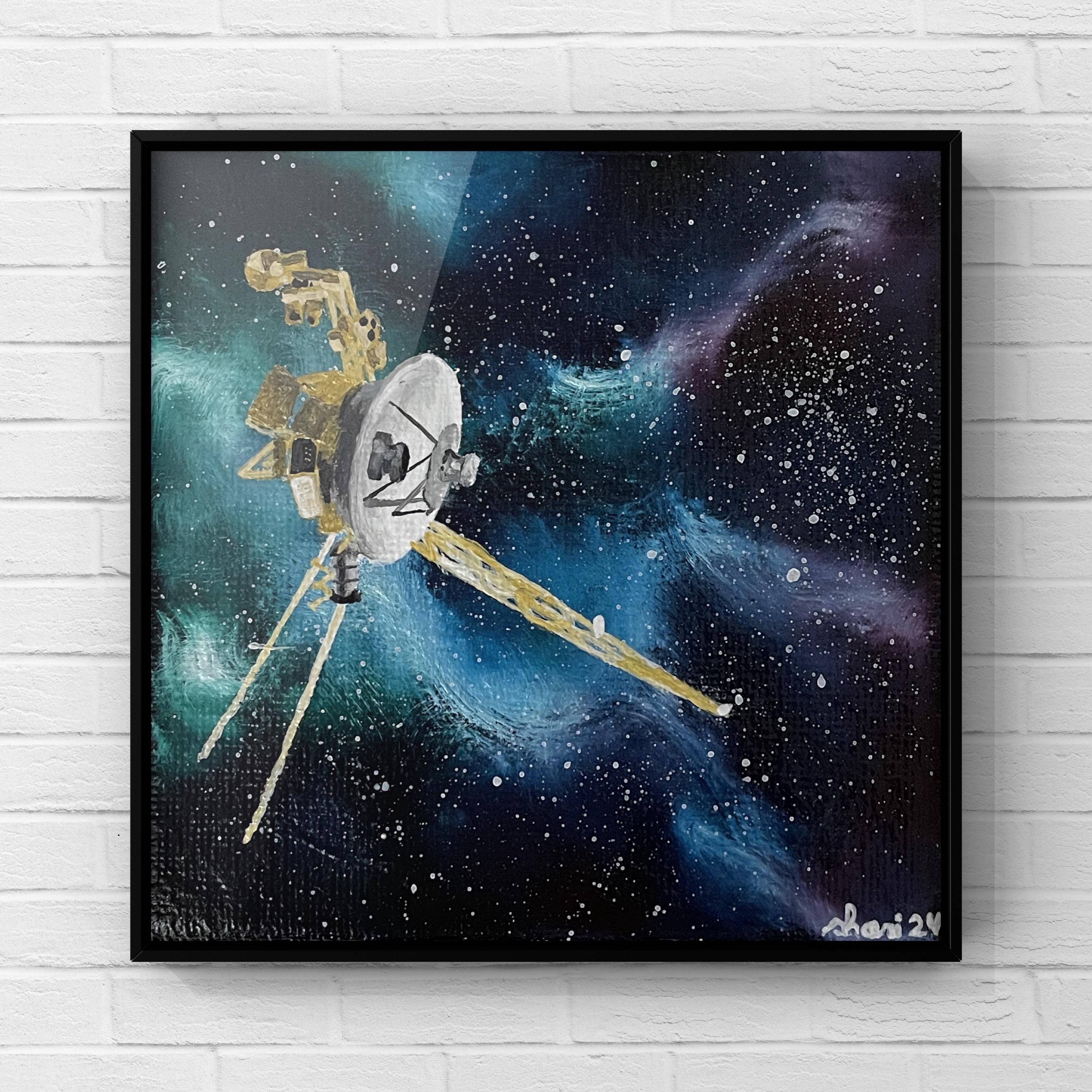 Original Art, Space Telescopes Painting, Oil and Acrylic on Canvas ...