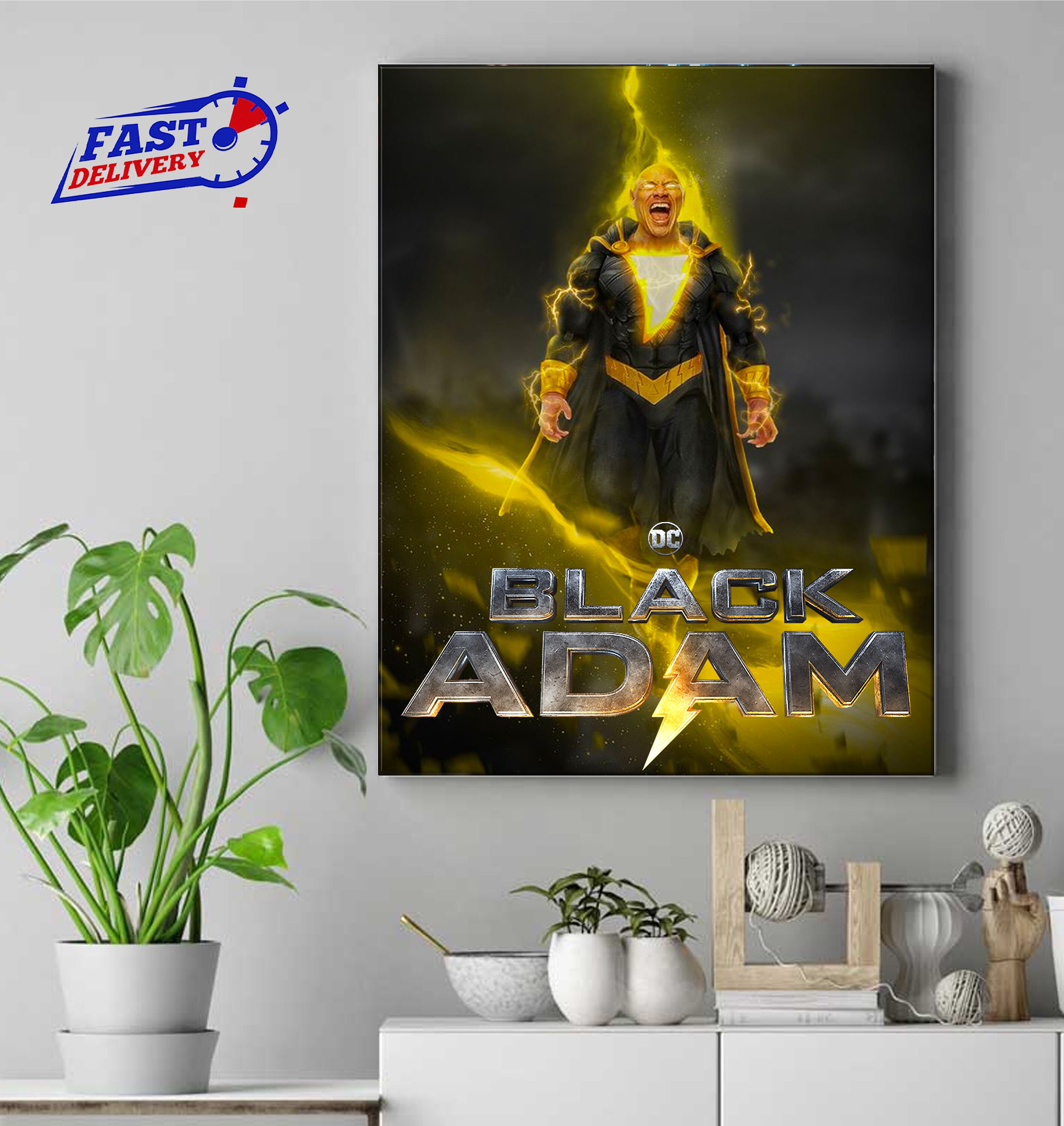 Black Adam Storm Poster Movie 2022 Poster, Black Adam Coming Soon Poster