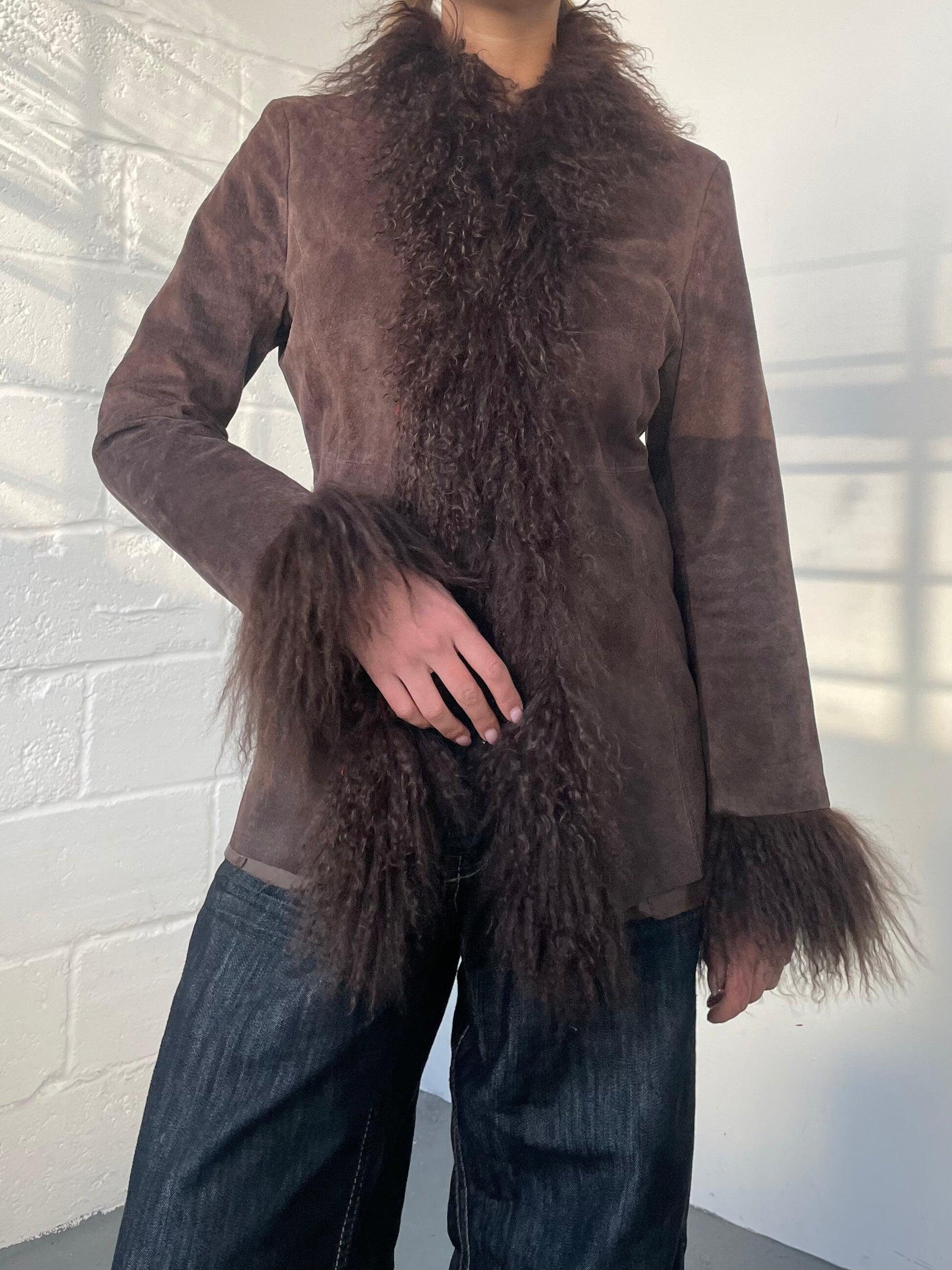 Fur trim jacket store