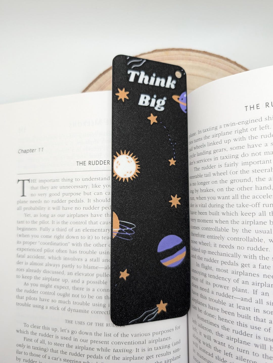 Think Big Bookmark Space-themed Design, Planets and Stars, 3D Printed ...