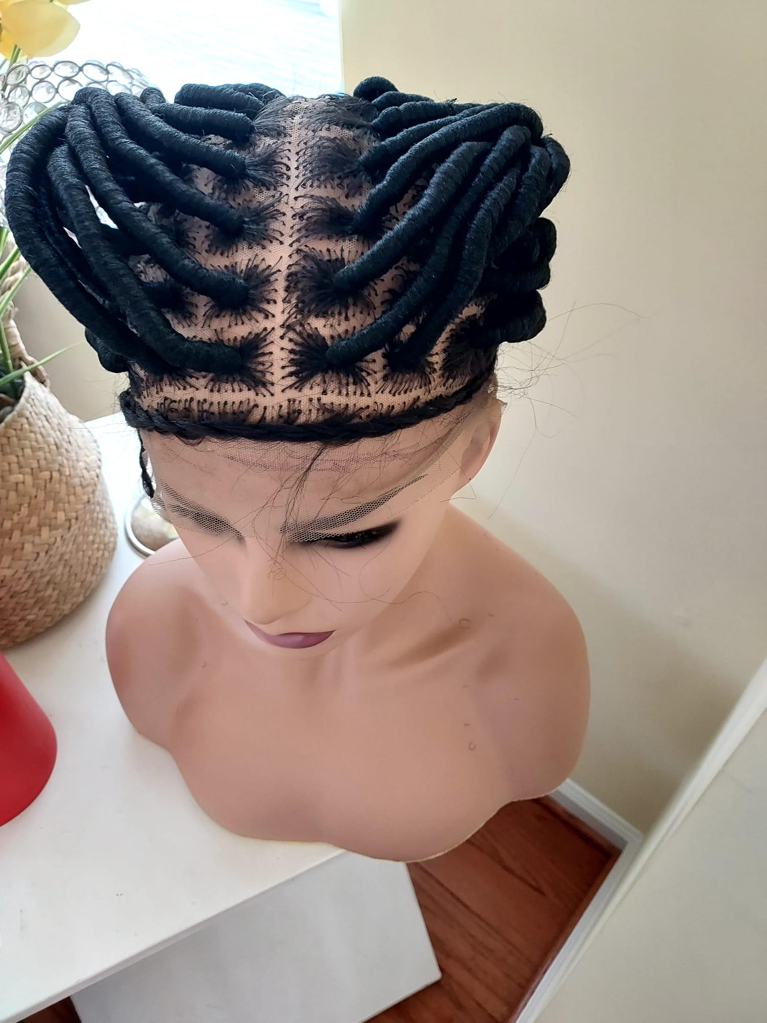 African Wrapped Cord Braided Wig - Etsy