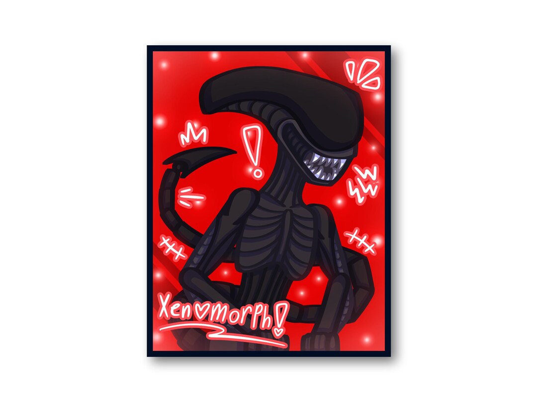 Xenomorph Sticker - Horror Film Fan Art - Character Art - Unique Gift ...