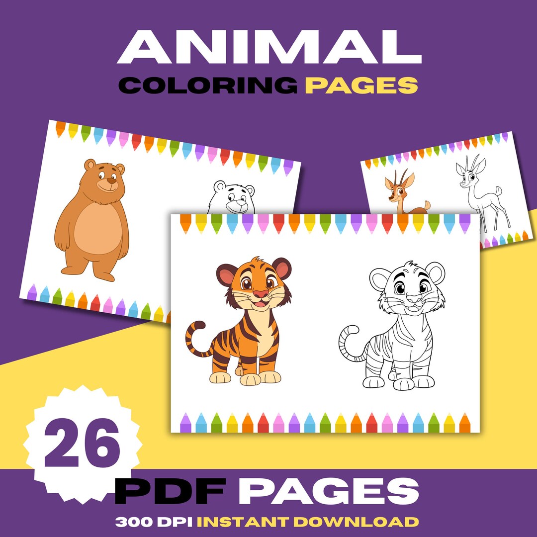 Animal Coloring Pages | Fun & Educational Printable | Kids Coloring ...