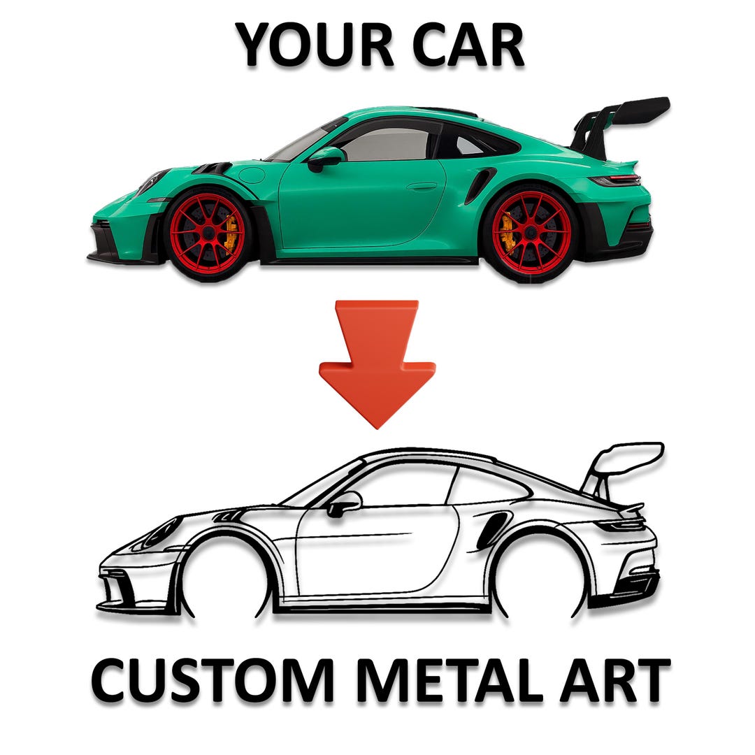 Custom Car Metal Wall Art, Personalized Garage Decor - Etsy