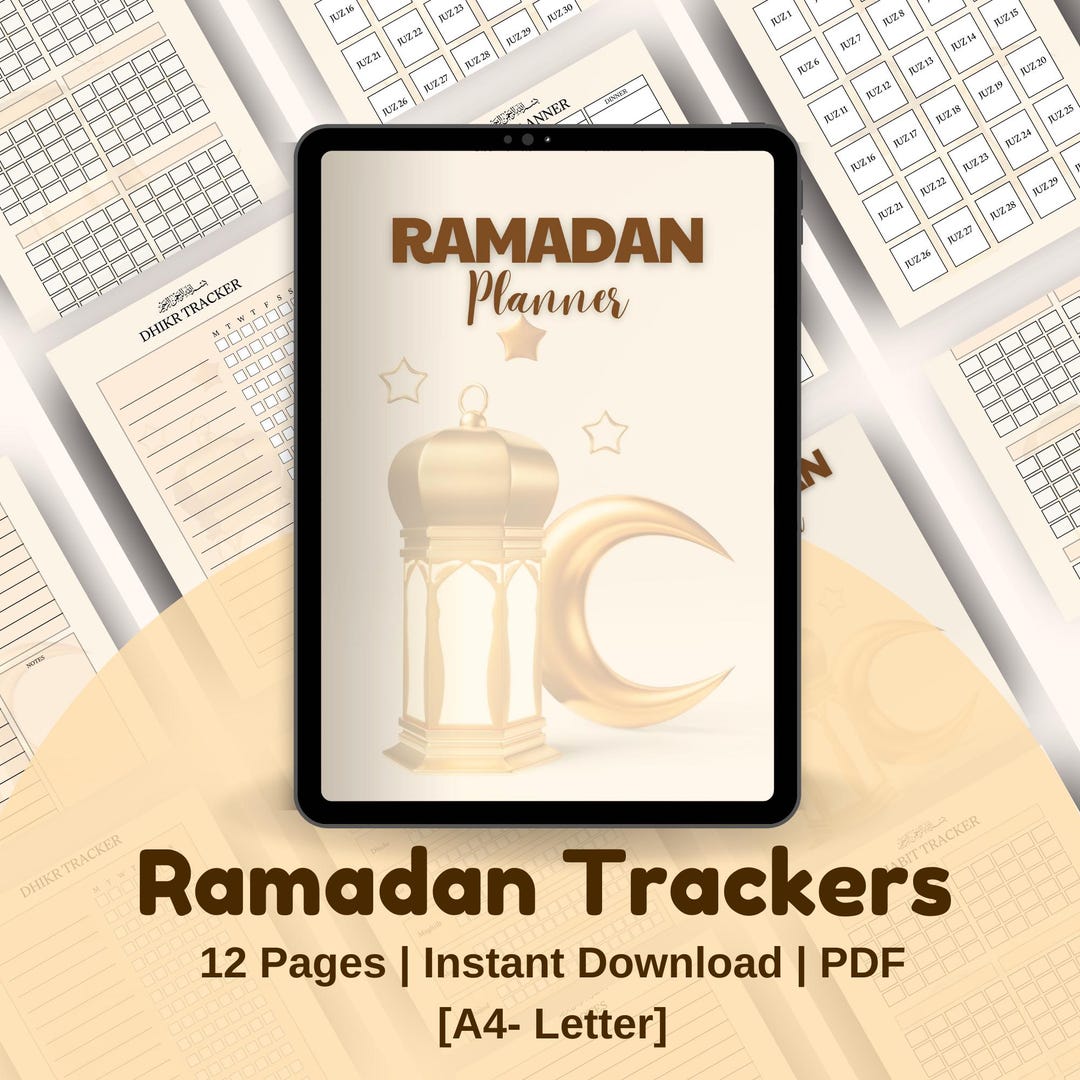 2025 Ramadan Planner Tracker Printable Ramadan Journal Muslim Goal ...