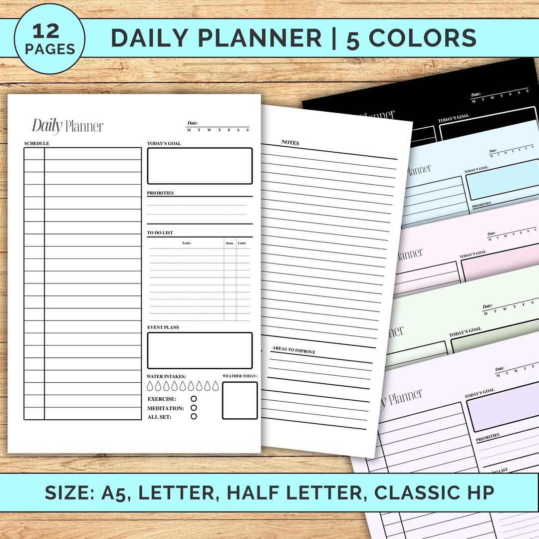 To Do List Daily Planner 2025 Daily Task Todo List Template for One ...