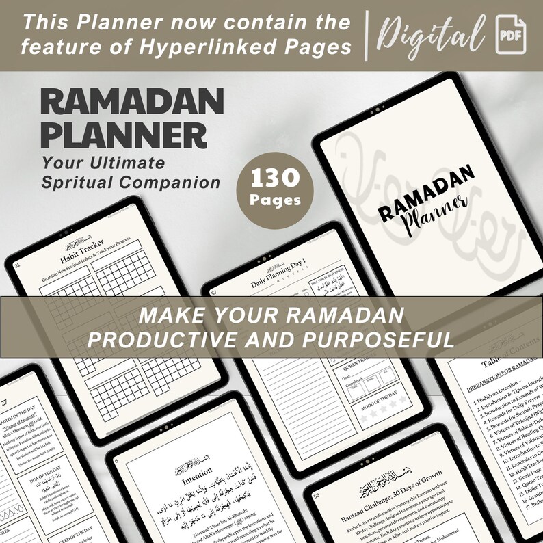 2025 Ramadan Planner Bundle Printable Islamic Journal Muslim Planner ...