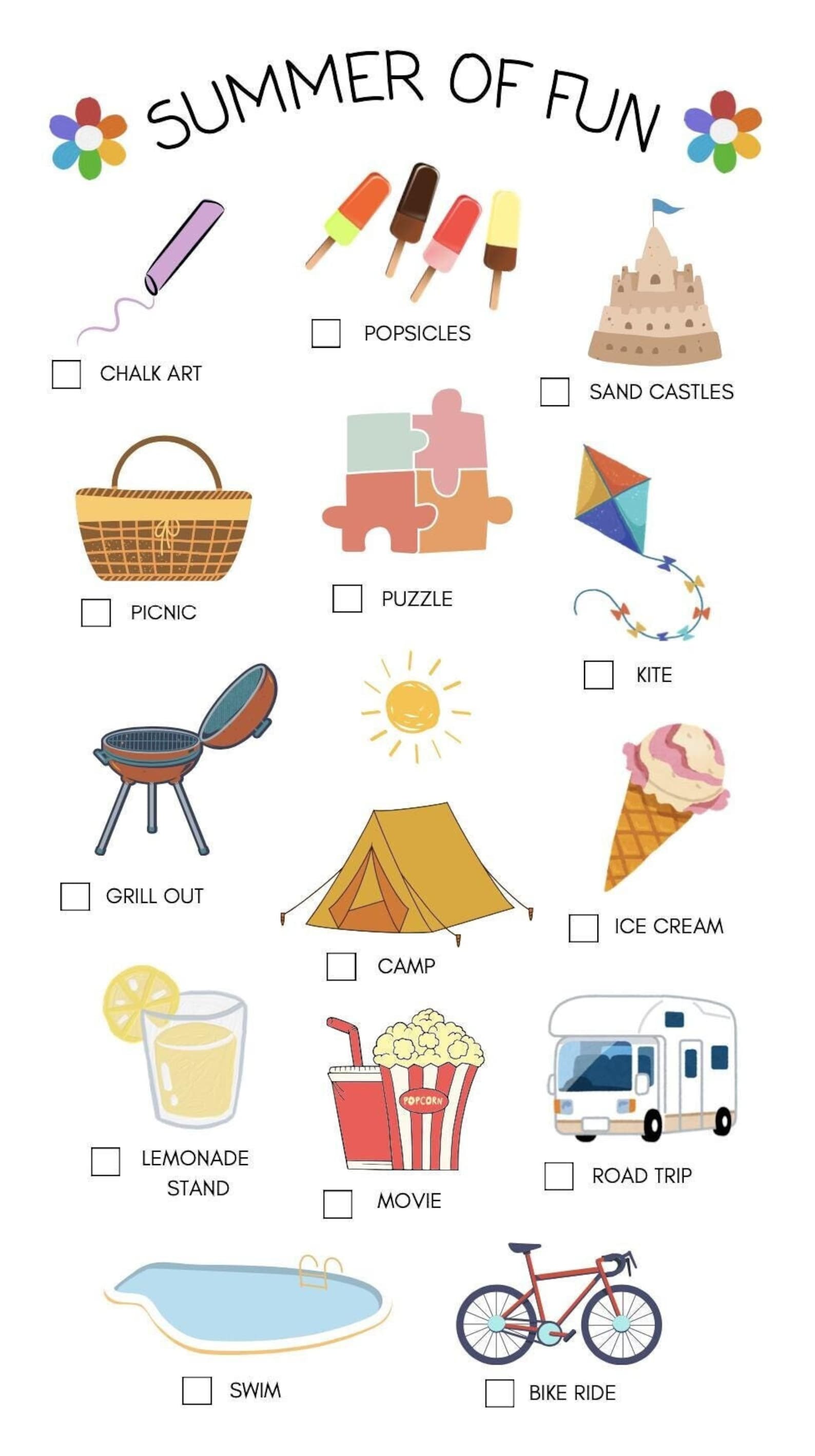 Summer Bucket List, Summer Adventure List, Summer Checklist, Summer To ...