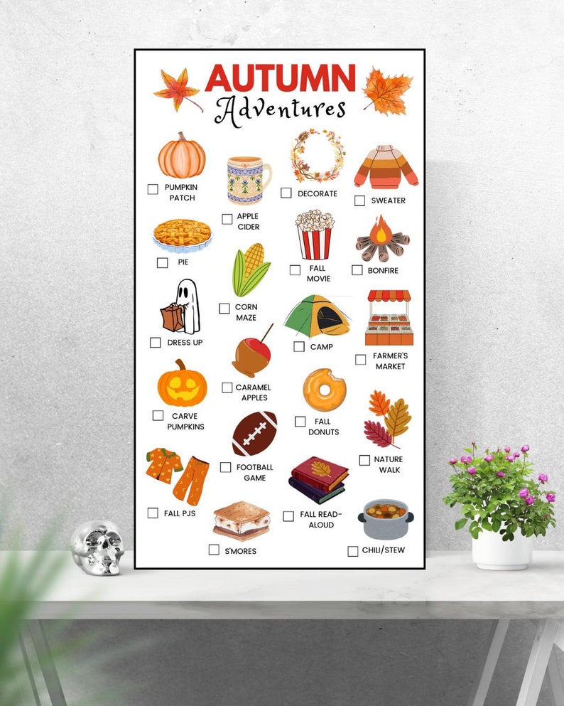 Fall Bucket List, Autumn Bucket List, Autumn Adventure List, Fall ...