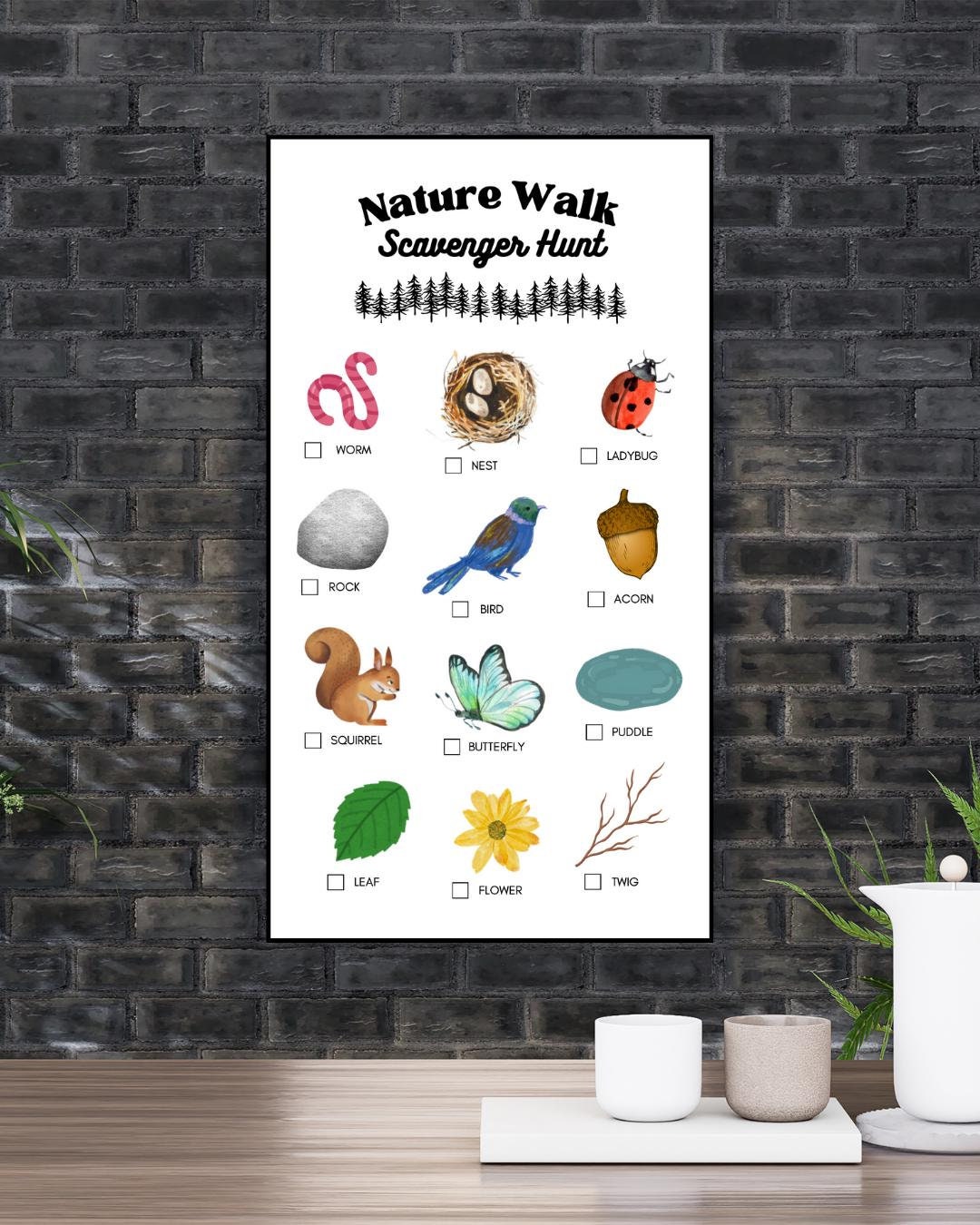 Nature Walk Scavenger Hunt, Nature Walk Adventure List, Nature Walk ...