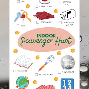 Indoor Scavenger Hunt, Rainy Day Scavenger Hunt, Indoor Adventure List ...