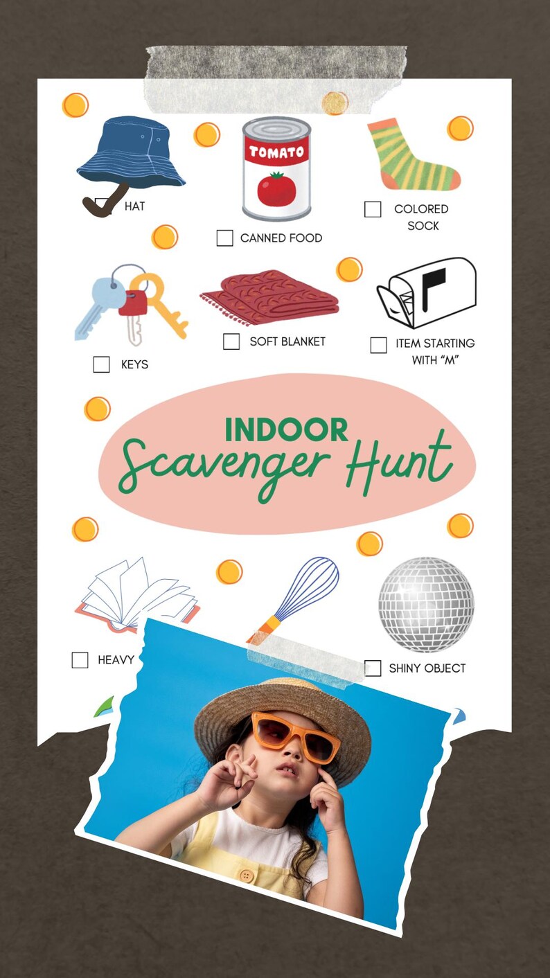 Indoor Scavenger Hunt, Rainy Day Scavenger Hunt, Indoor Adventure List ...