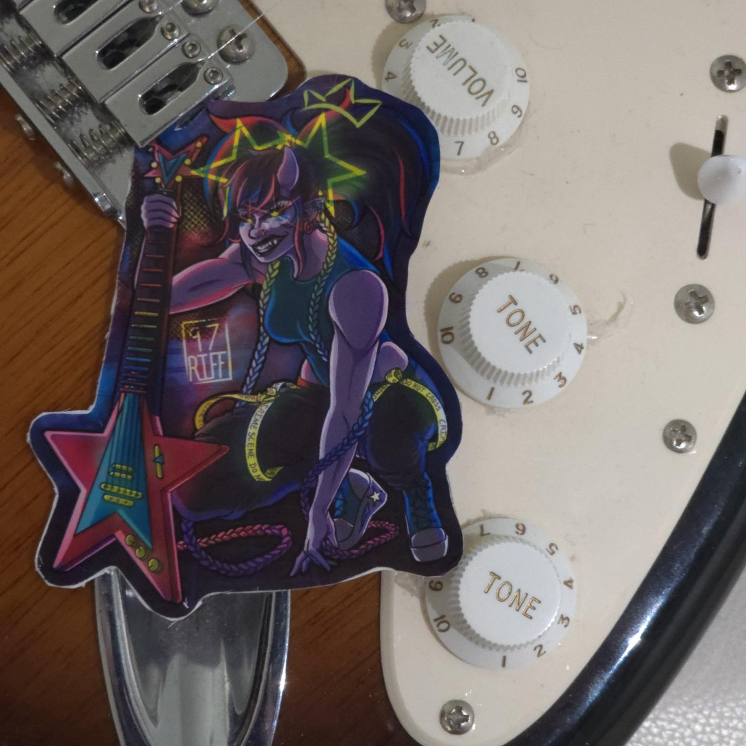 Riff Rock Roll - Riff the Rock and Roll Demon (OC) Vinyl Sticker - Etsy