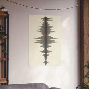 Audio Waveform Matte Vertical Poster, Musician Recording Studio Wall ...