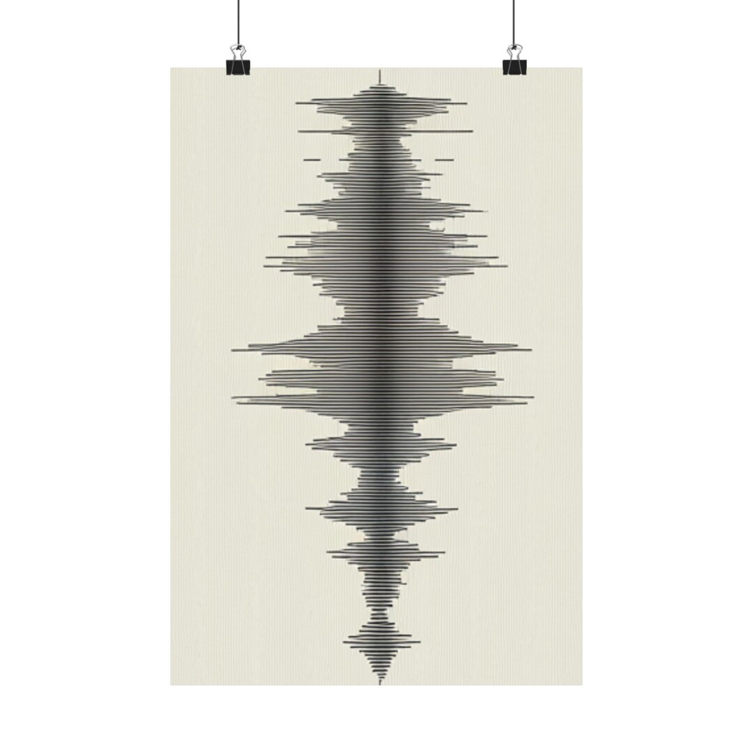 Audio Waveform Matte Vertical Poster, Musician Recording Studio Wall ...