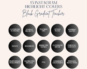 15 Teacher Instagram Highlight Covers Bright Red Educator Instagram ...