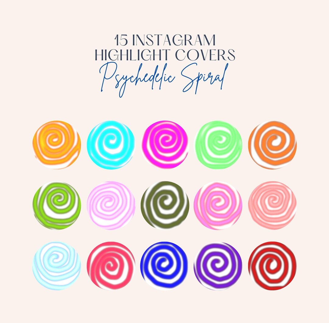15 Psychedelic Spiral Instagram Highlight Covers Cool Retro Instagram ...