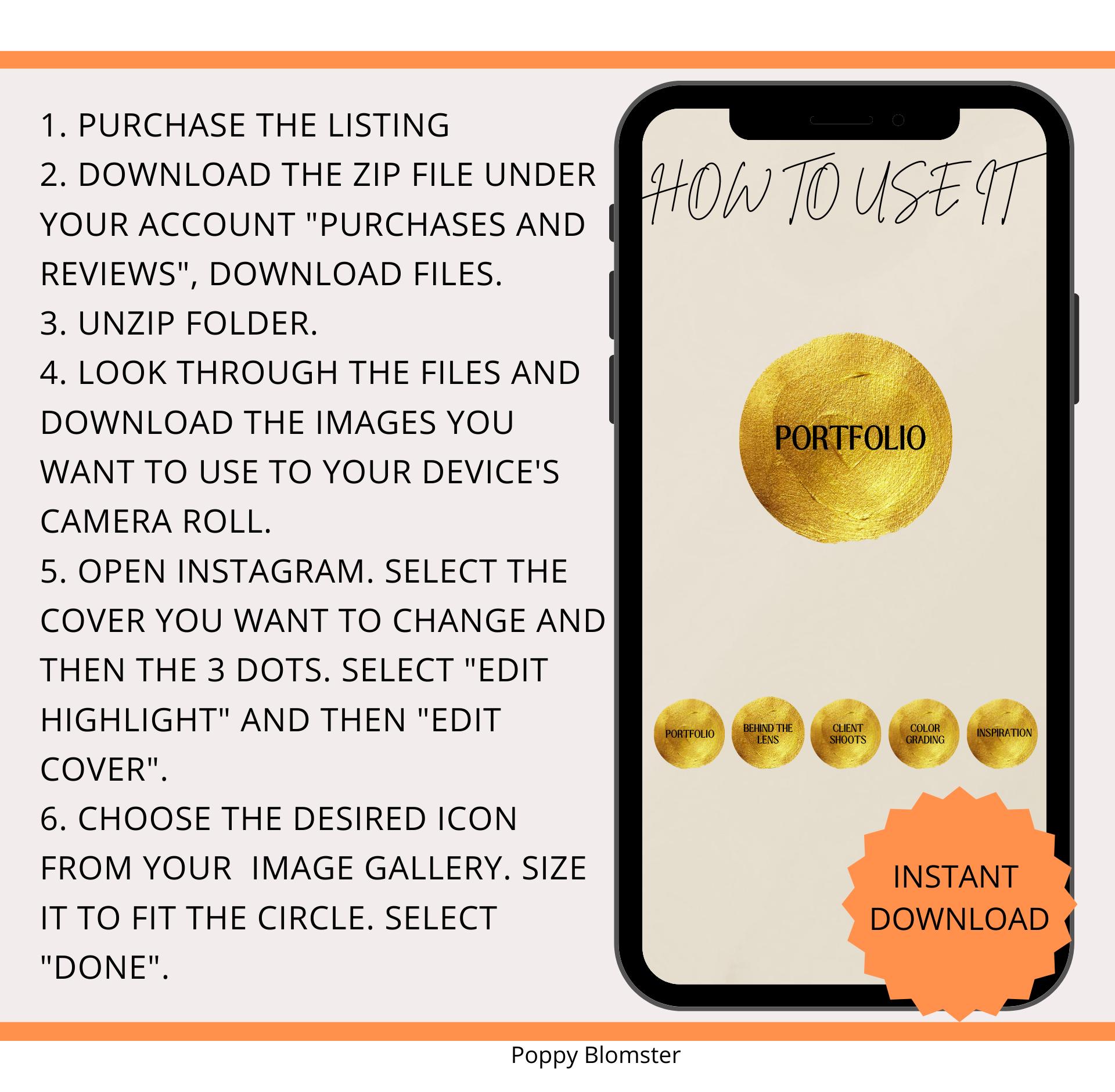 15 Photographer Golden Nugget Instagram Highlight Covers Unique Gold ...