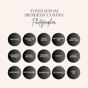 15 Photographer Instagram Highlight Covers Stylish Black Ombre ...