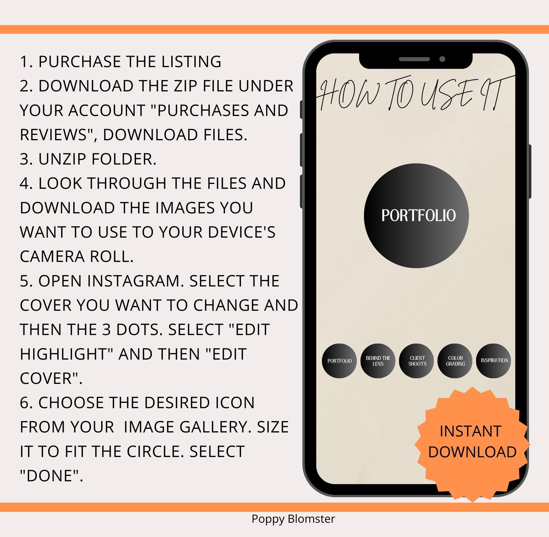 15 Photographer Instagram Highlight Covers Stylish Black Ombre ...