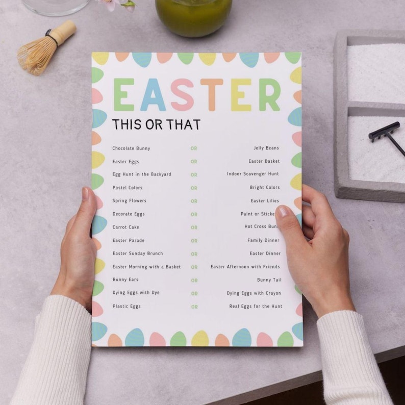Easter "this or That" Game – Printable Fun for All Ages! | A4, US ...