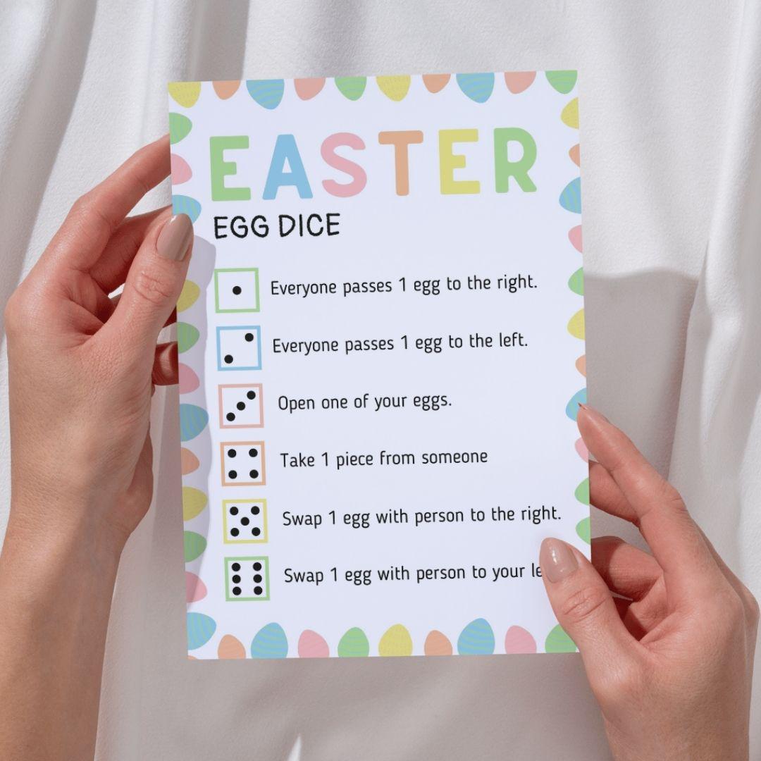 Easter Egg Dice Game – Fun & Interactive Easter Party Game! | A4, US ...