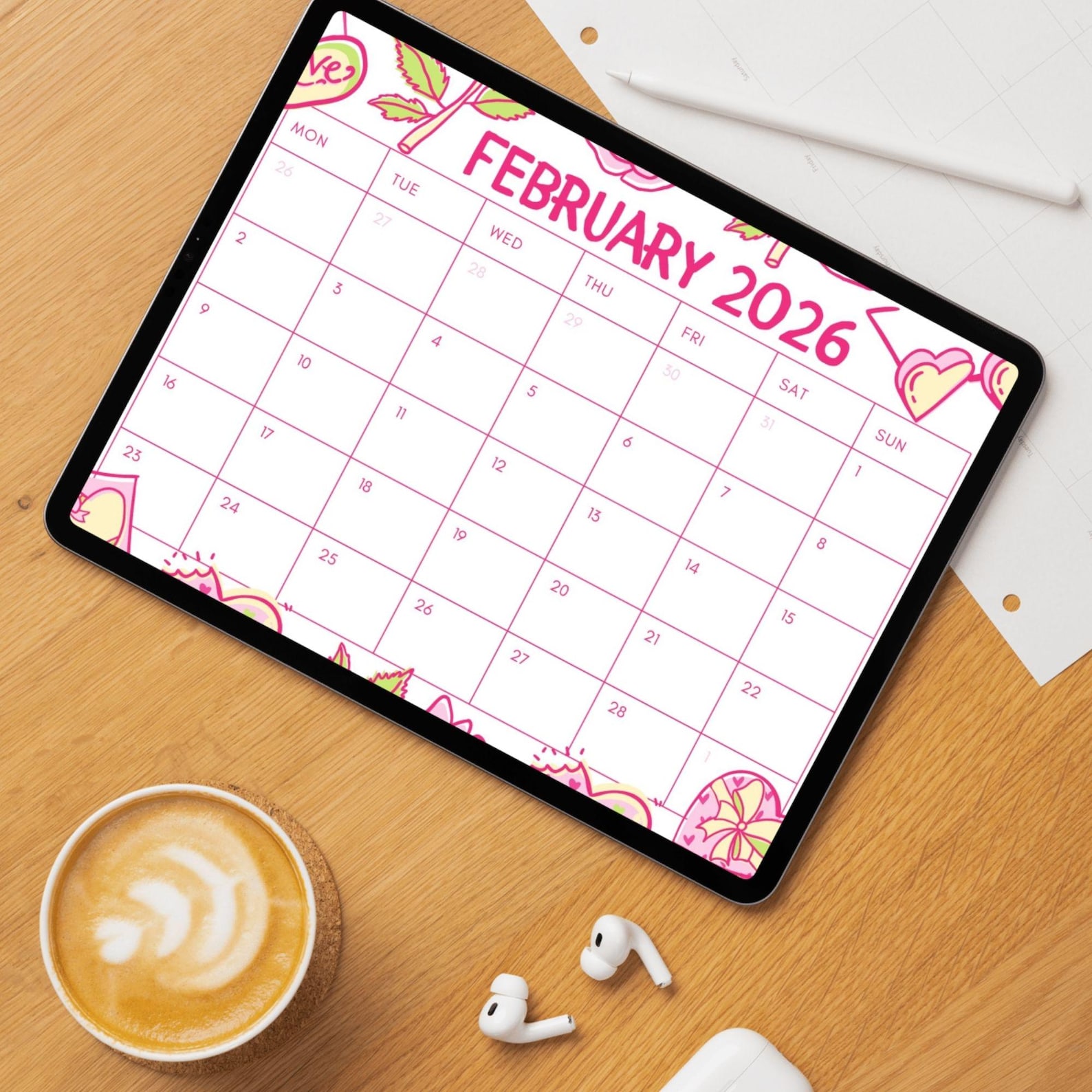 EDITABLE February 2026 Calendar Template – A4 & US Letter Sizes, 2026 ...