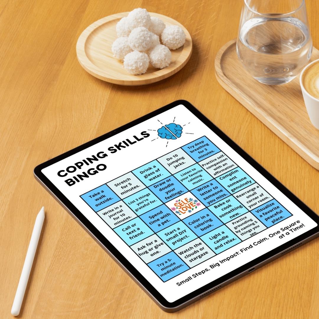 Coping Skills Bingo Printable: Self-care & Mental Wellness (canva ...