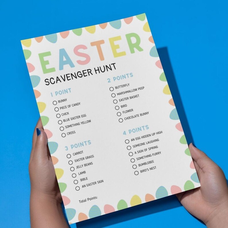 Easter Scavenger Hunt – Fun Printable Game for Kids & Families! | A4 ...