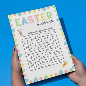 Easter Bunny Maze: Fun Printable Game for Kids (digital Download) - Etsy