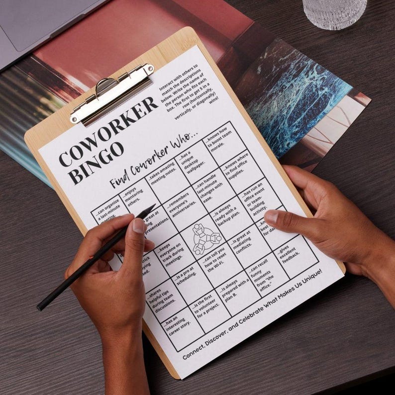 Find a Coworker Who Bingo Cards - Office Team Building Game, Fun ...