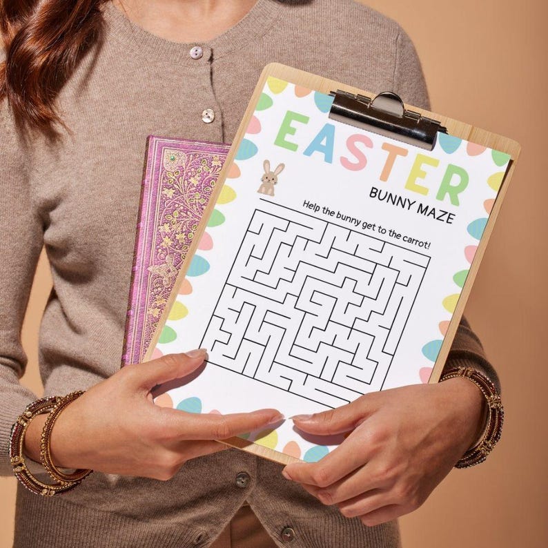 Easter Bunny Maze: Fun Printable Game for Kids (digital Download) - Etsy