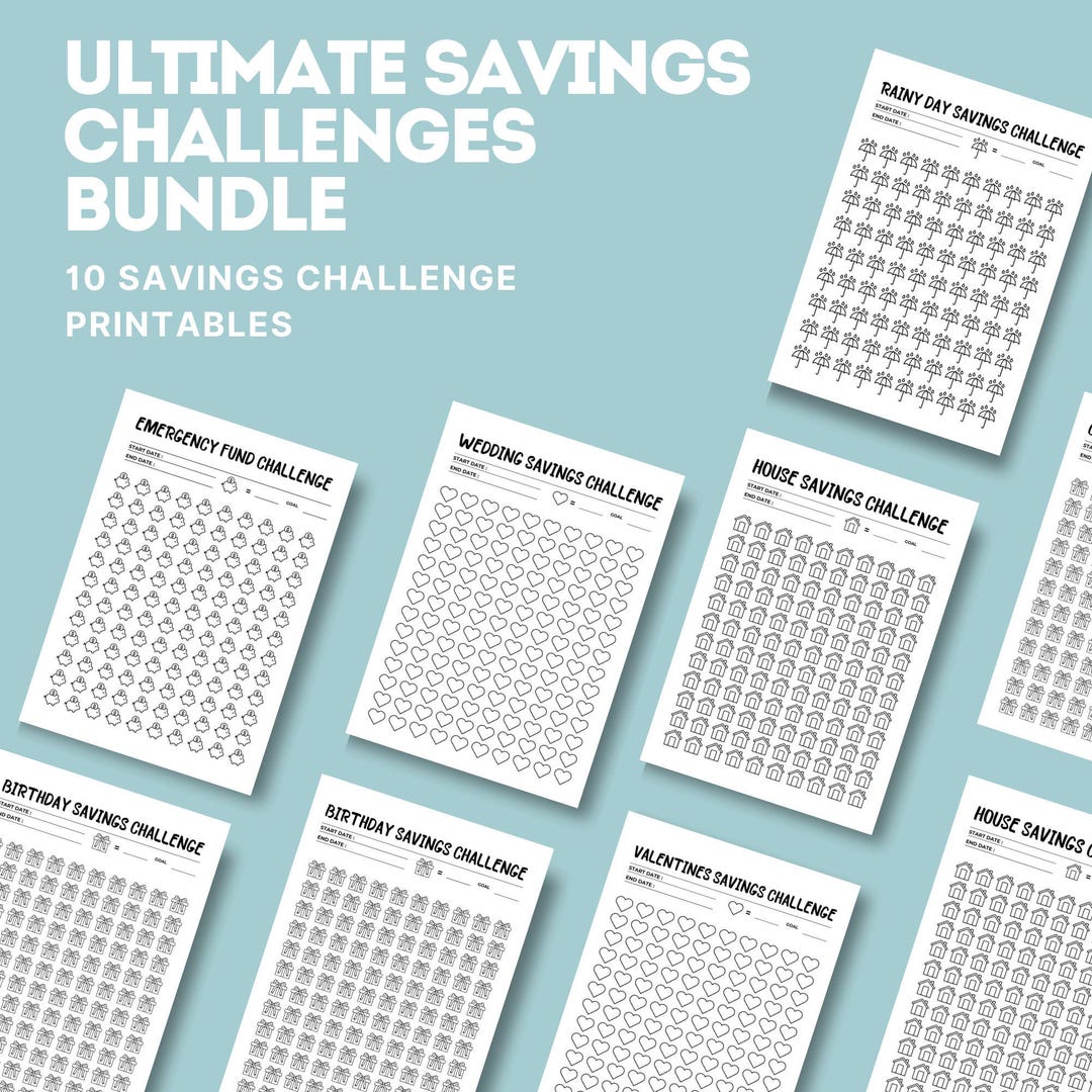 Ultimate Savings Challenges Bundle – Save for Every Occasion! | A4, US ...