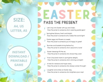 Printable Easter Pass the Prize Game: Family Party Activity (digital ...