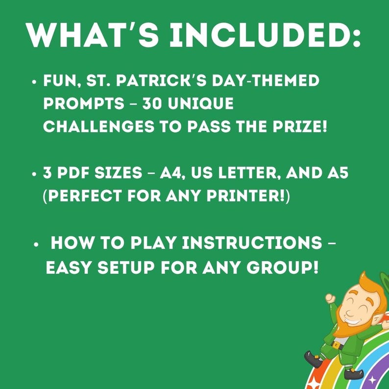 St. Patrick's Day "pass the Prize" Game – Fun, Interactive Party Game ...