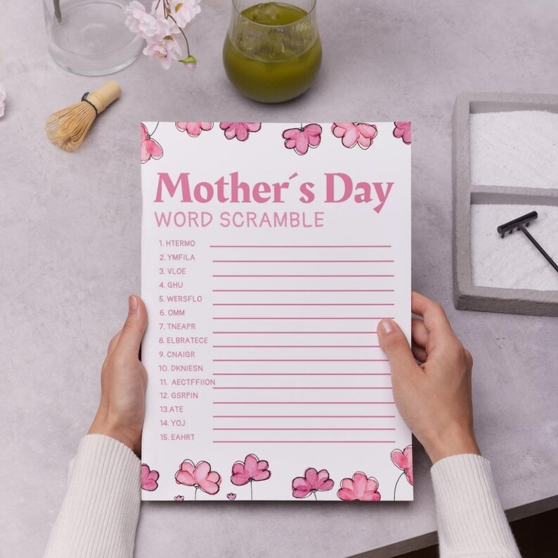 Mother's Day Word Scramble – Fun & Engaging Printable Game! | A4, US ...