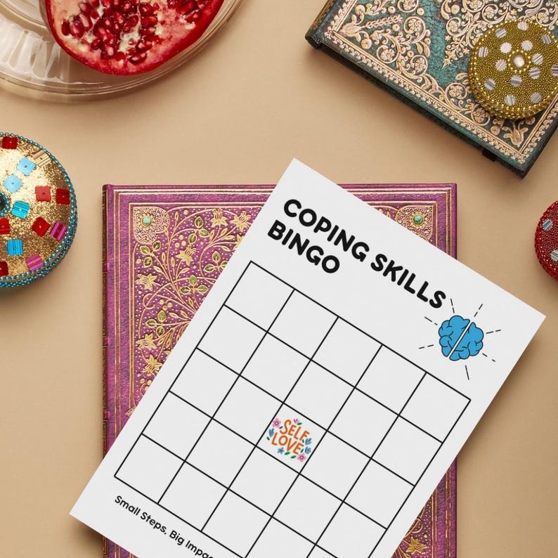 Coping Skills Bingo Printable & Canva Template – Self-care Activity for ...