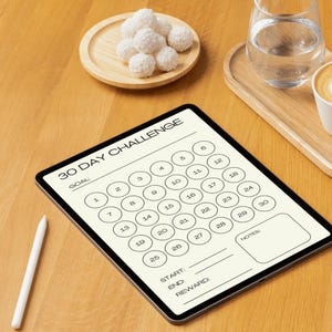 30-day Challenge Tracker Template | Printable Goal-setting & Progress ...