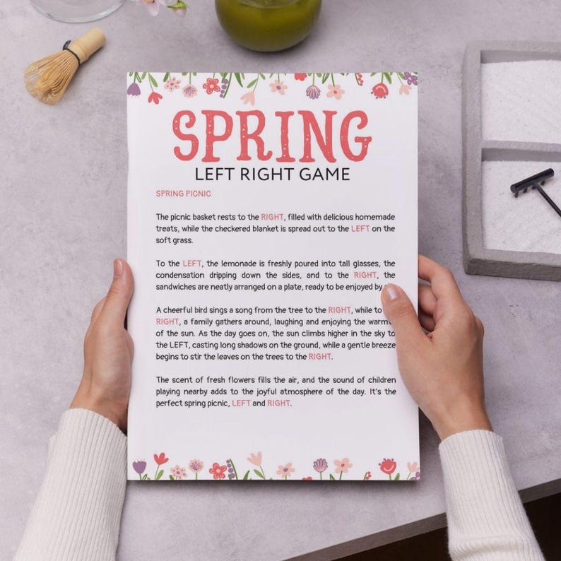 Spring Left-right Game Printable – Fun for All Ages! | A4, US Letter ...